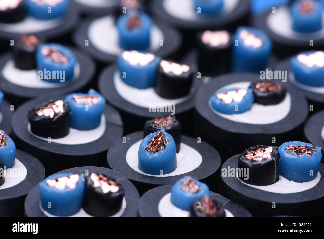 Group of electric cables closeup Stock Photo - Alamy