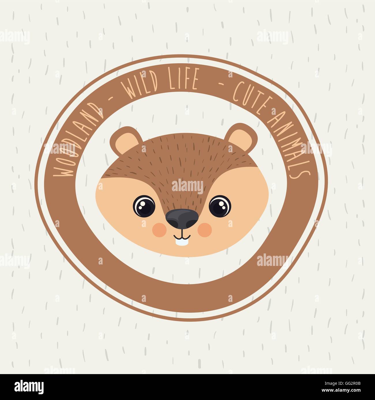 beaver cute wildlife icon Stock Vector Image & Art - Alamy