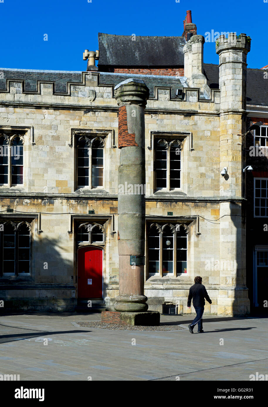Roman column, York, North Yorkshire, England UK Stock Photo - Alamy