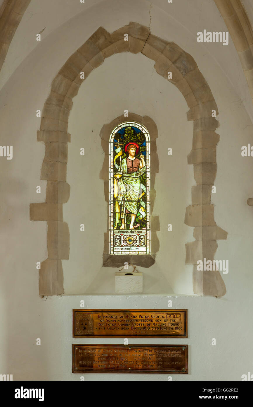 Interior of St Mary's church in Sompting village, West Sussex, England ...