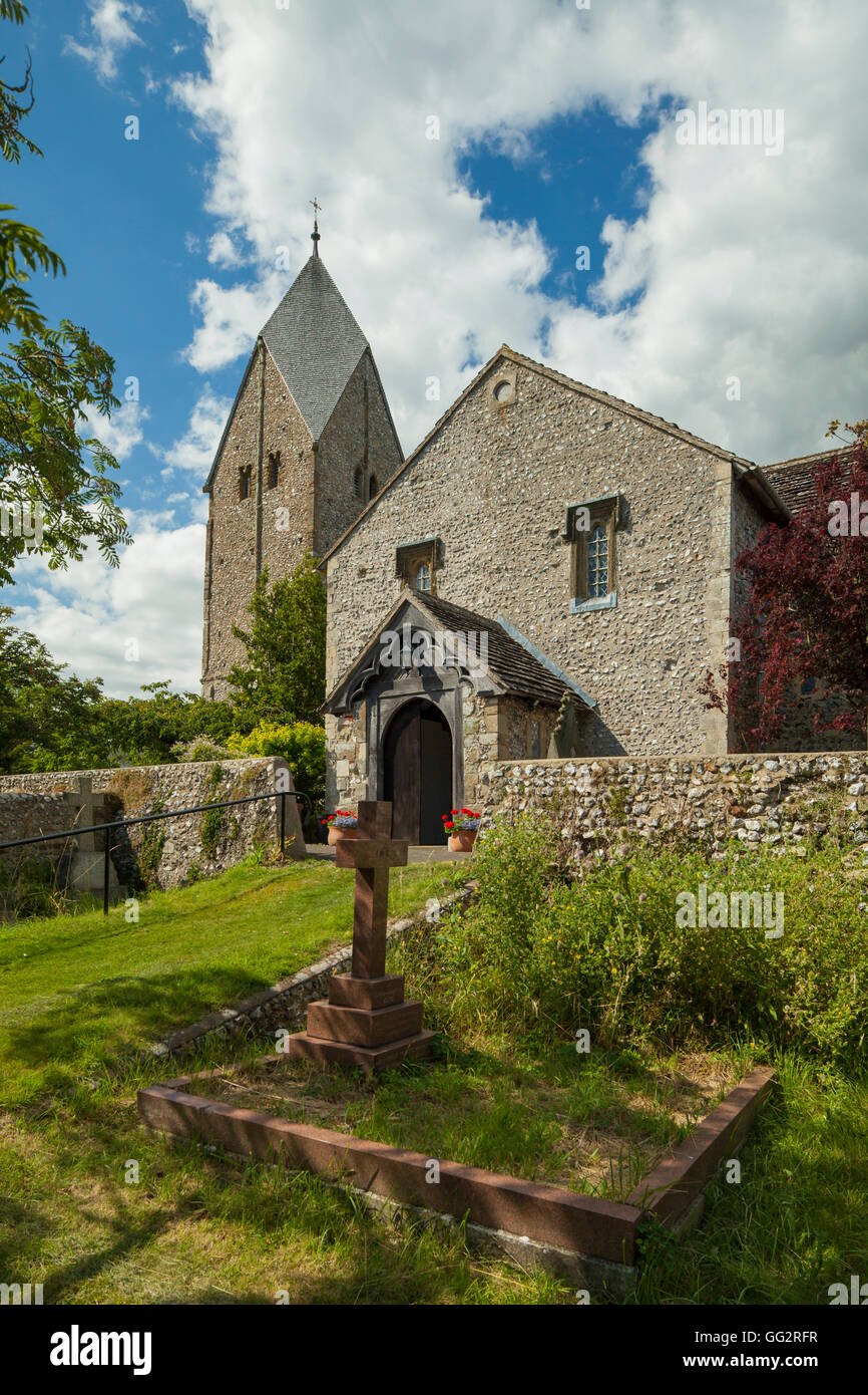 St Mary's church in Sompting village, West Sussex. The only example of ...
