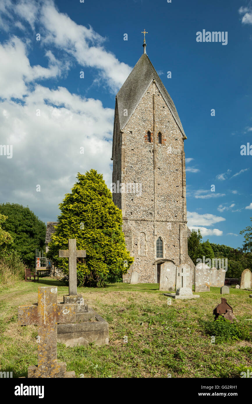 St Mary's church in Sompting village, West Sussex. The only example of ...