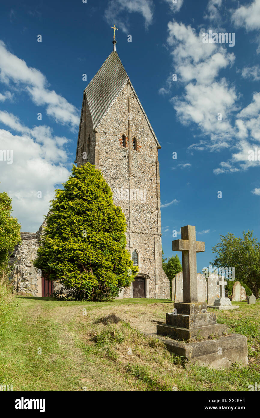 St Mary's church in Sompting village, West Sussex. The only example of ...