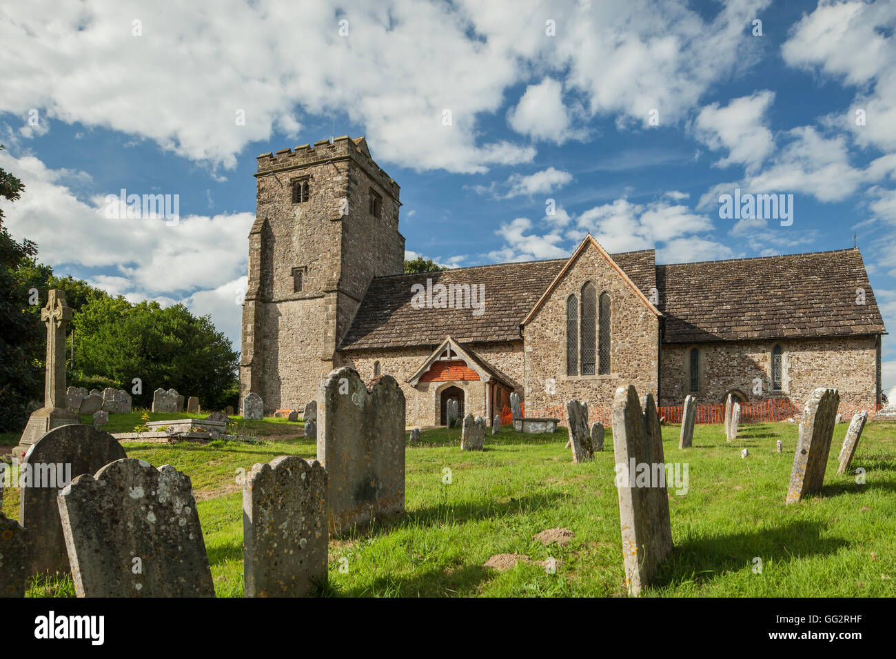 Summer afternoon at St Mary's church in Thakeham, West Sussex, England ...