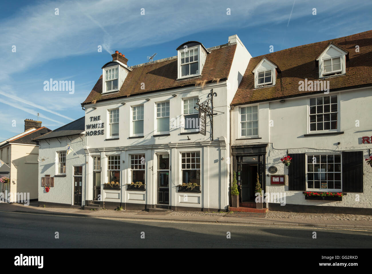 Summer afternoon at the White Horse hotel in Storrington, West Sussex ...