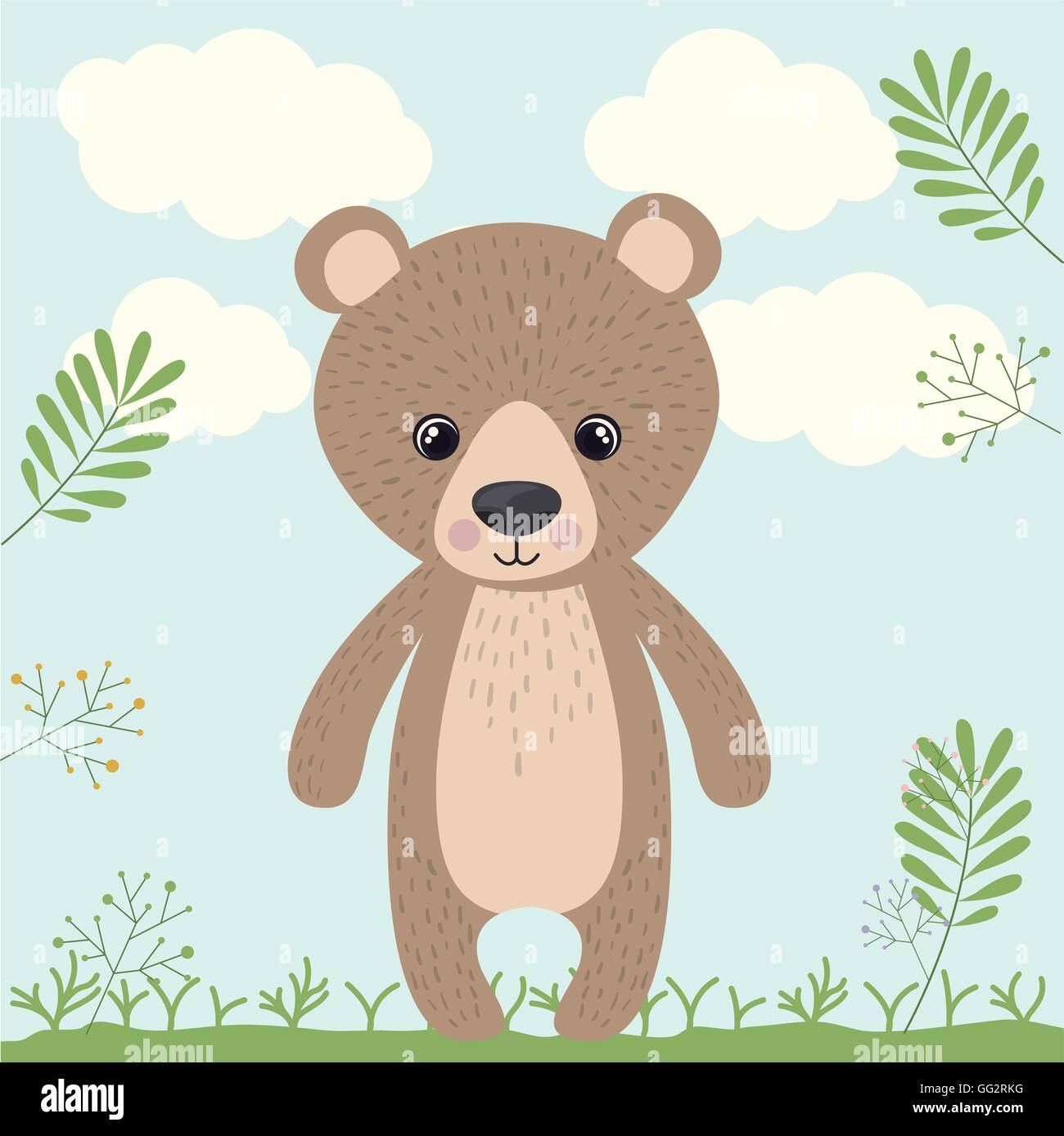 bear cute wildlife icon Stock Vector Image & Art - Alamy