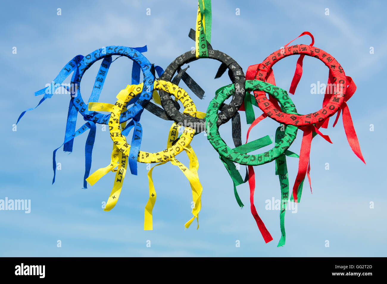 RIO DE JANEIRO - MARCH 27, 2016: Brazilian wish ribbons tied for good ...