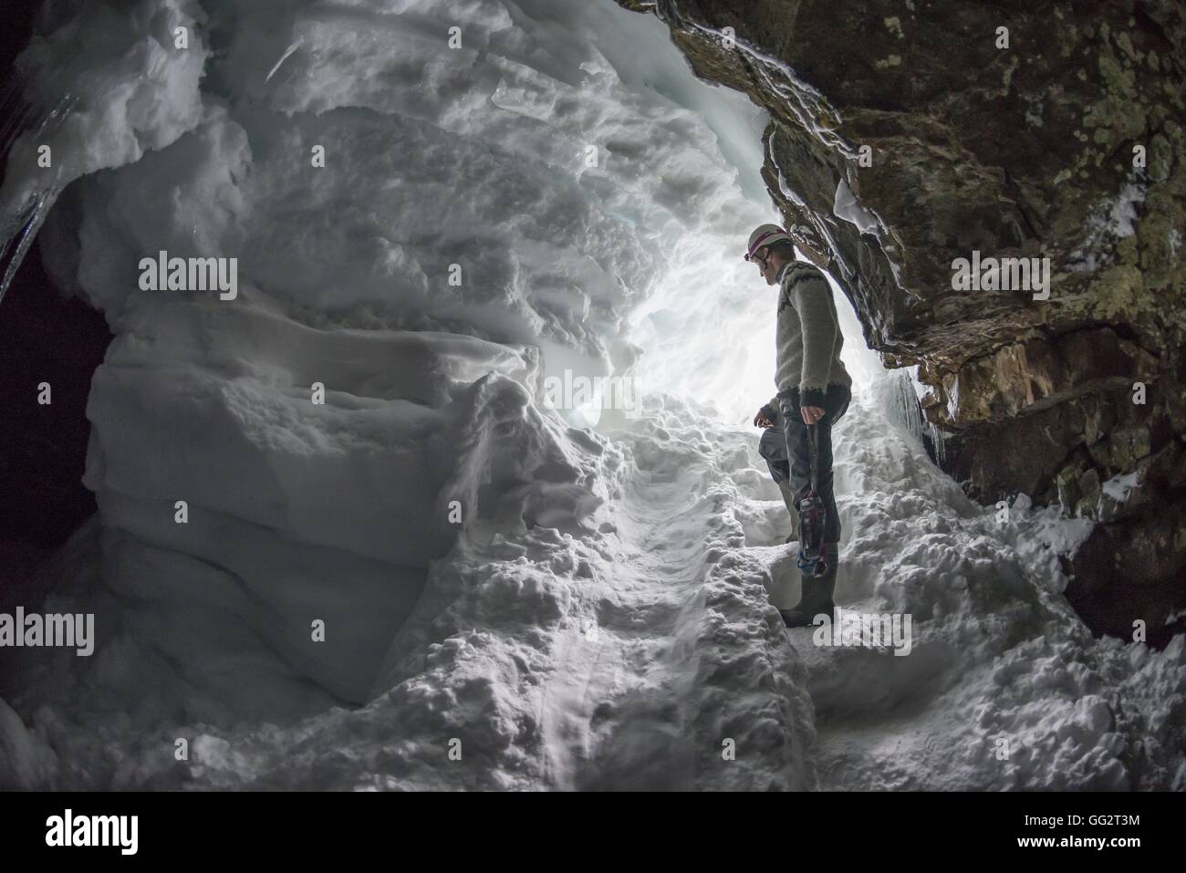 Lofthellir Lava Ice Cave Expedition - May 2016 | usage worldwide Stock ...