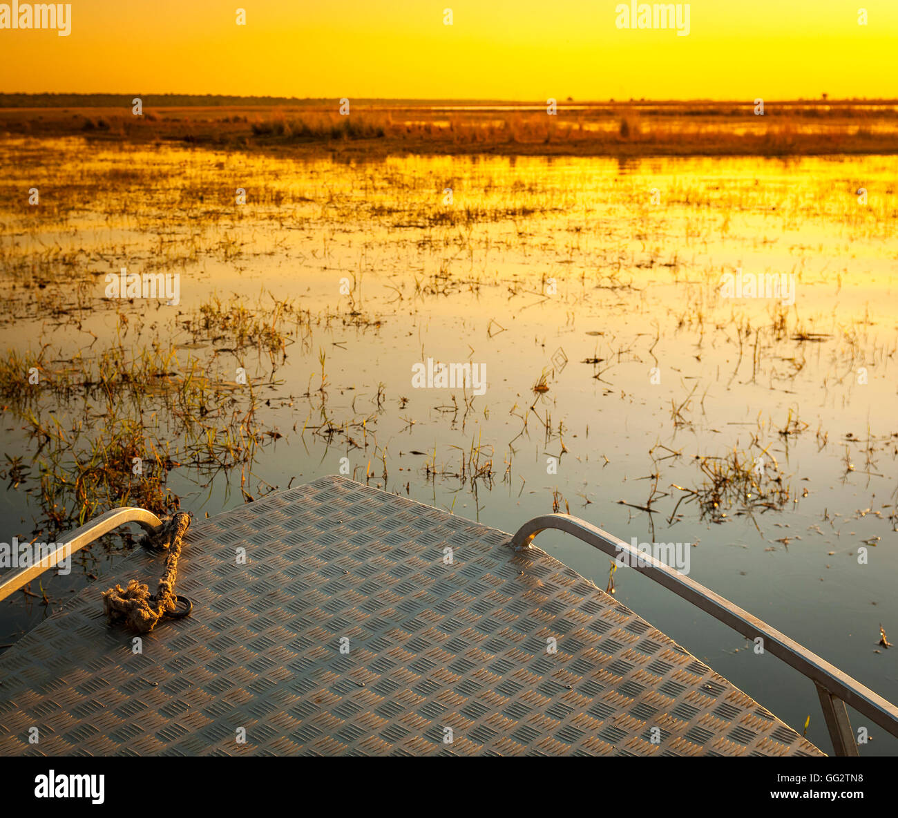 Sunset cruise on the Chobe River, Botswana, Africa Stock Photo - Alamy