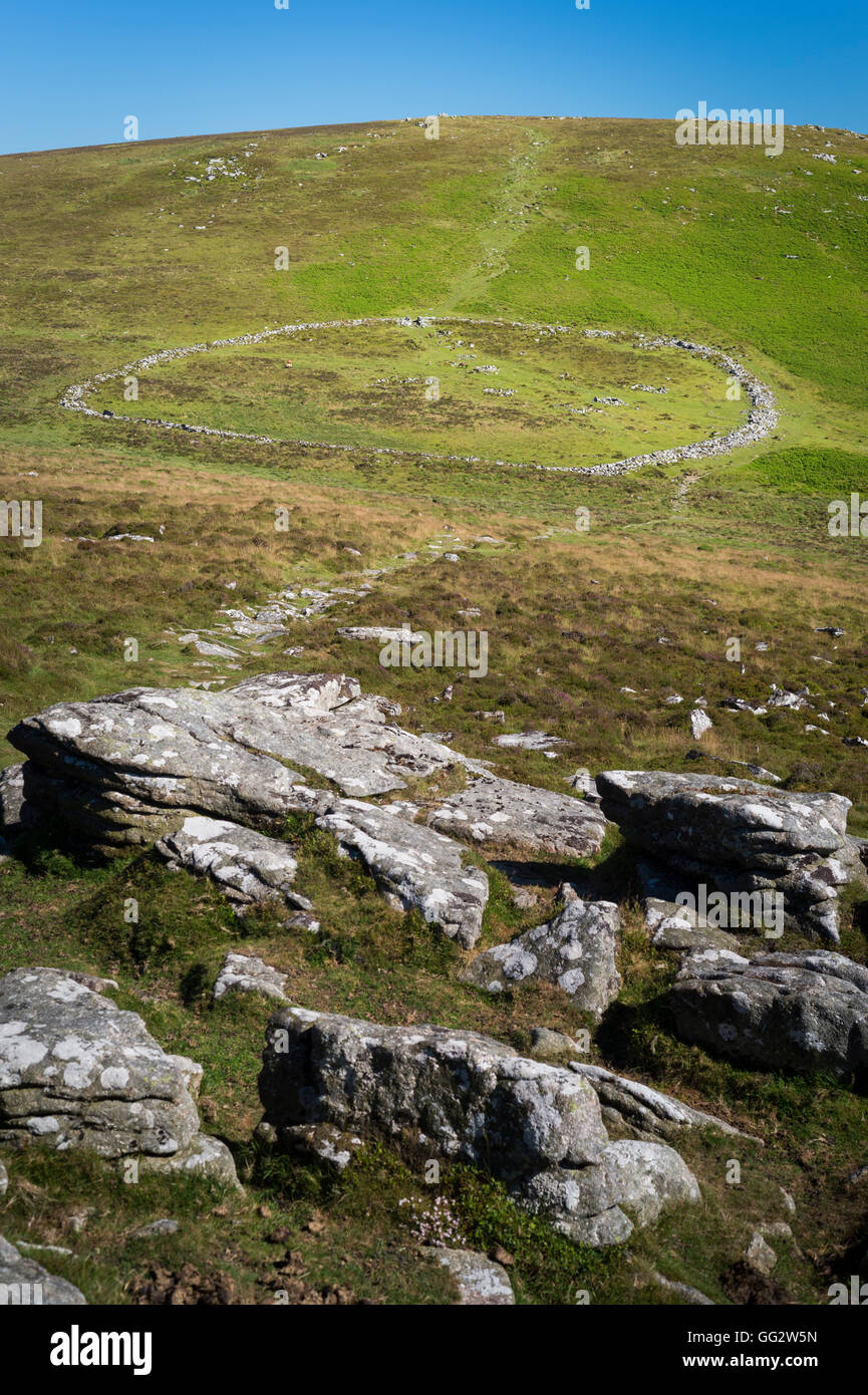 Grimspound bronze age settlement hi-res stock photography and images ...