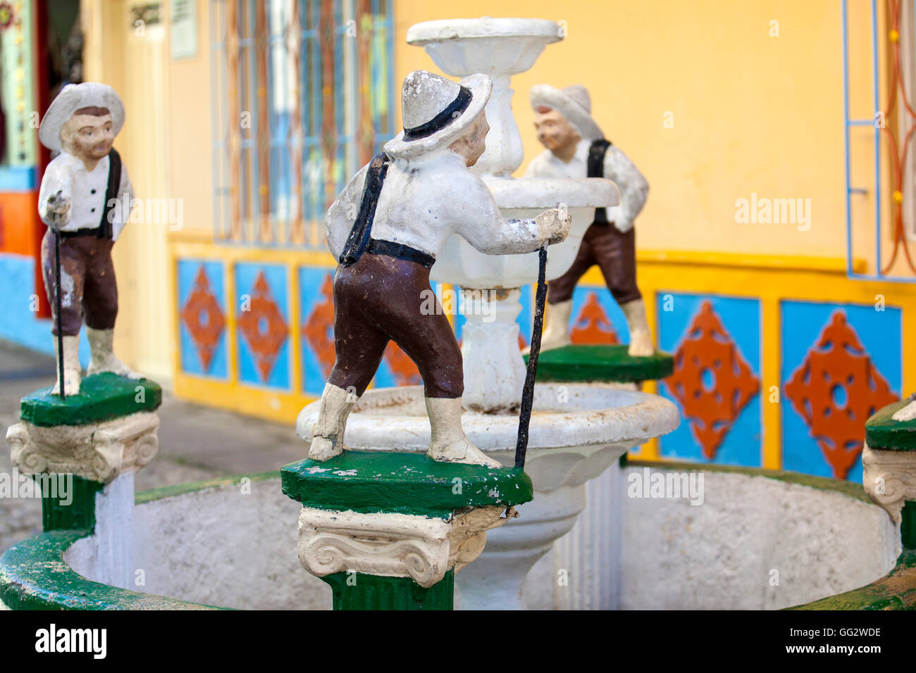 Beautiful fountain in Guatape, Colombia Stock Photo - Alamy