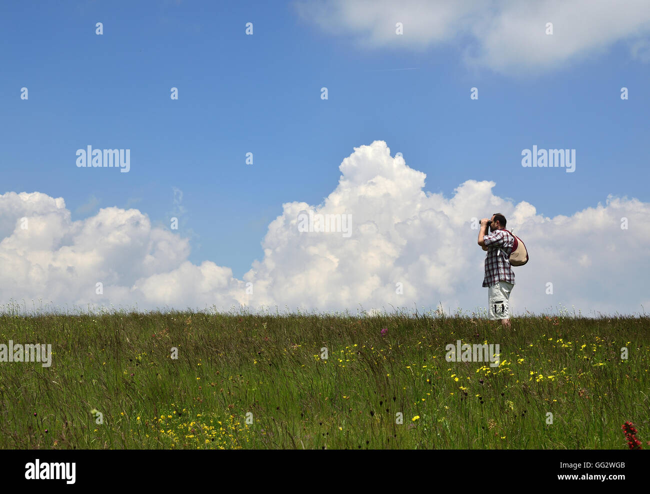 Observing sky with binoculars hi-res stock photography and images - Alamy