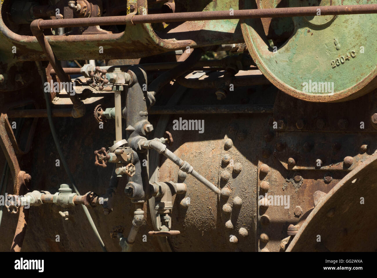 automotive graveyard,machine engines,engine parts,gears,old vintage ...