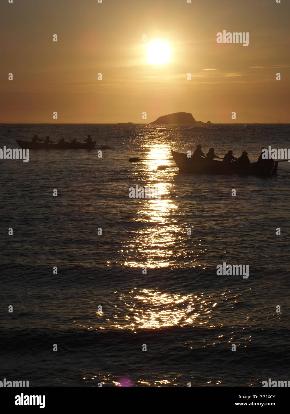 Rowing Boat, Sunset, West Bay, North Berwick Stock Photo - Alamy