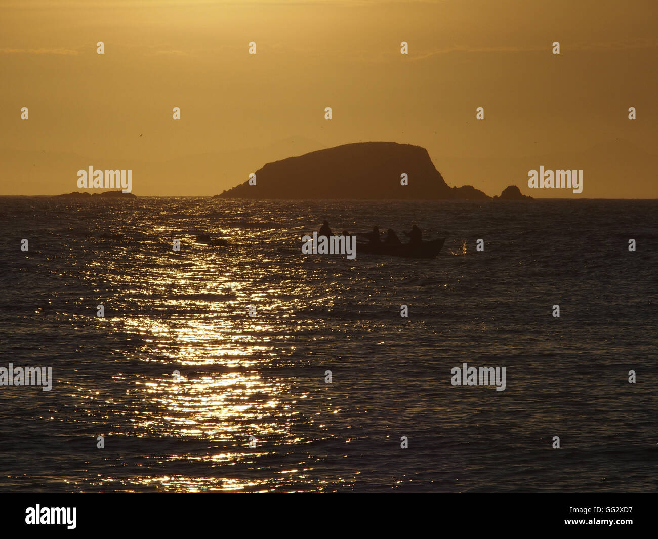 Rowing Boat, Sunset, West Bay, North Berwick Stock Photo - Alamy