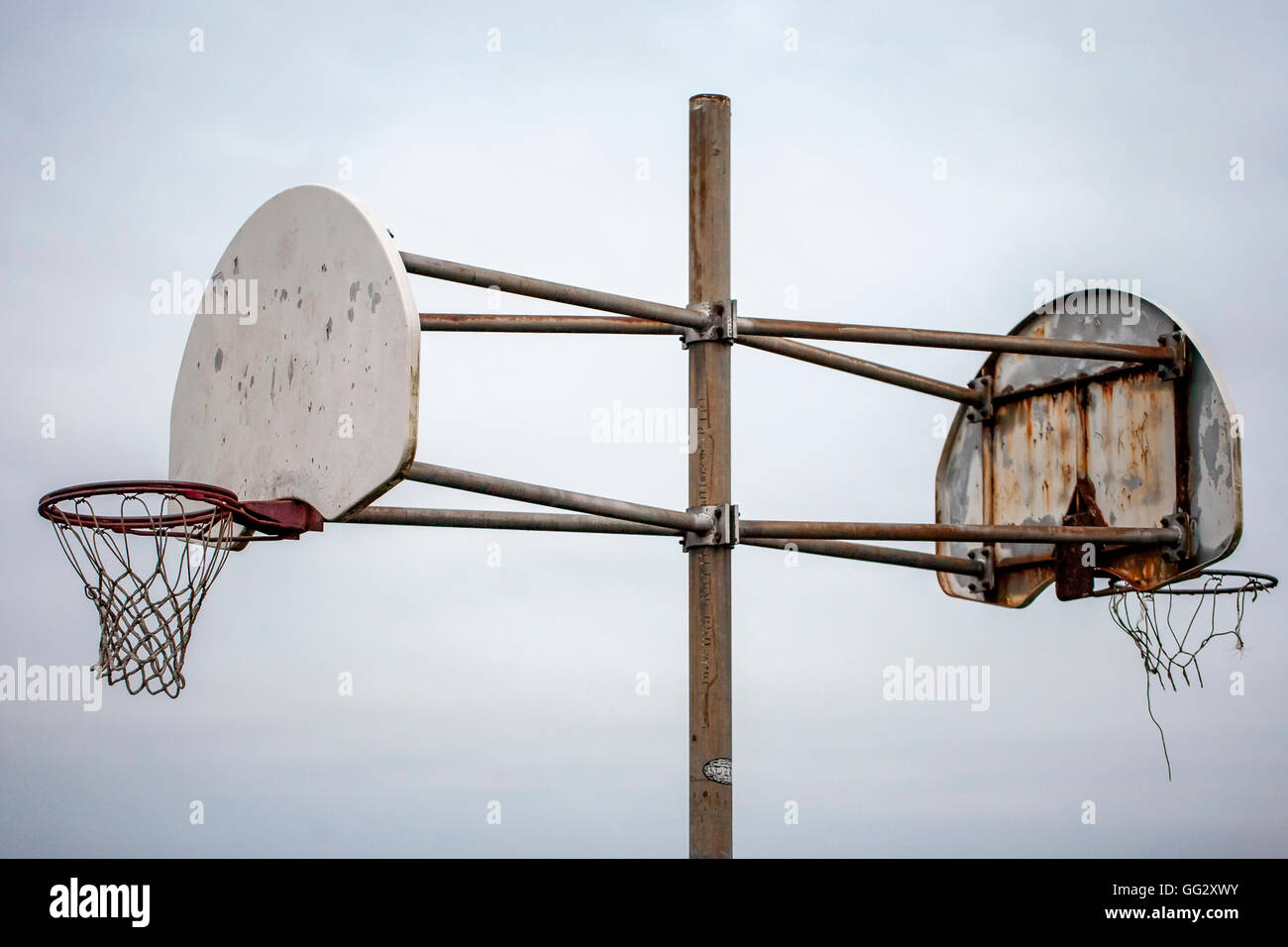 A pair of basketball goals Stock Photo - Alamy