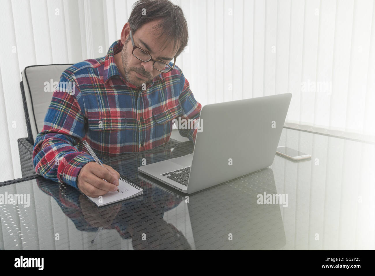 Man working with computer Stock Photo - Alamy