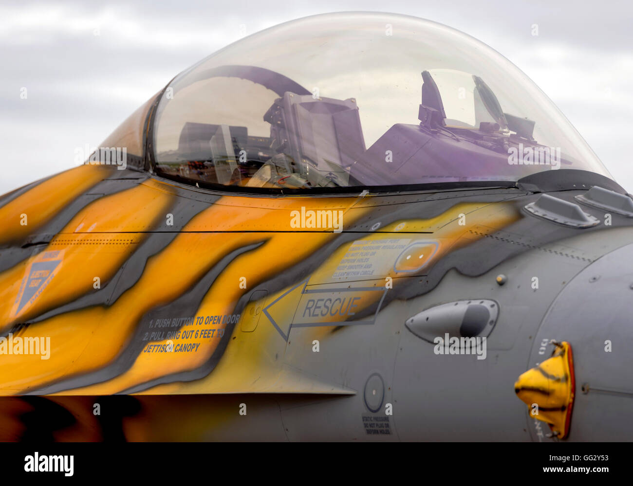 F16 Tiger 31 Squadron Belgian Air Force at the Royal International air ...