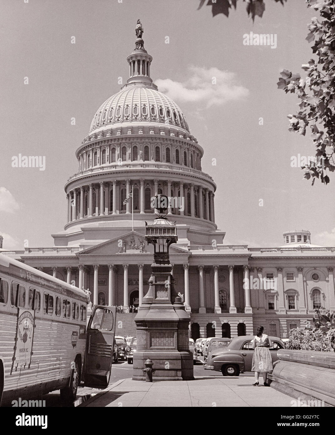 Washington, DC, USA – Circa 1955: The eastern façade of the US Capitol ...