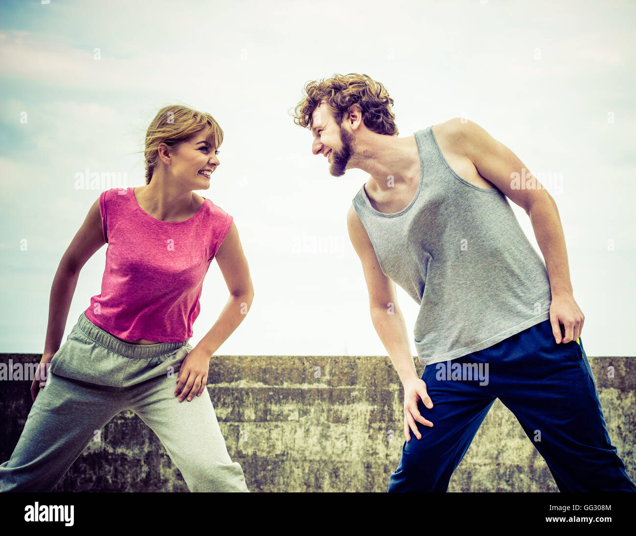 Outdoors activities sport and hobby. Exercises for healthy and strong ...