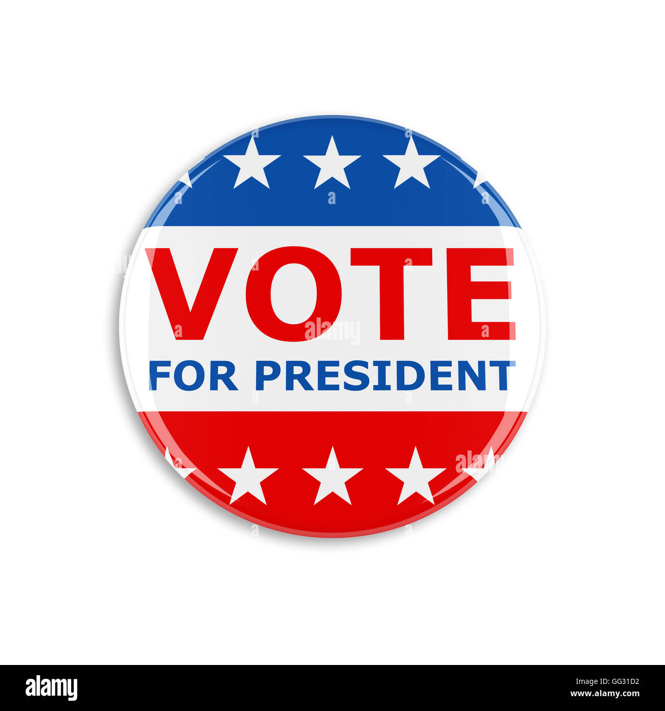 3d usa vote button on white background Stock Photo - Alamy