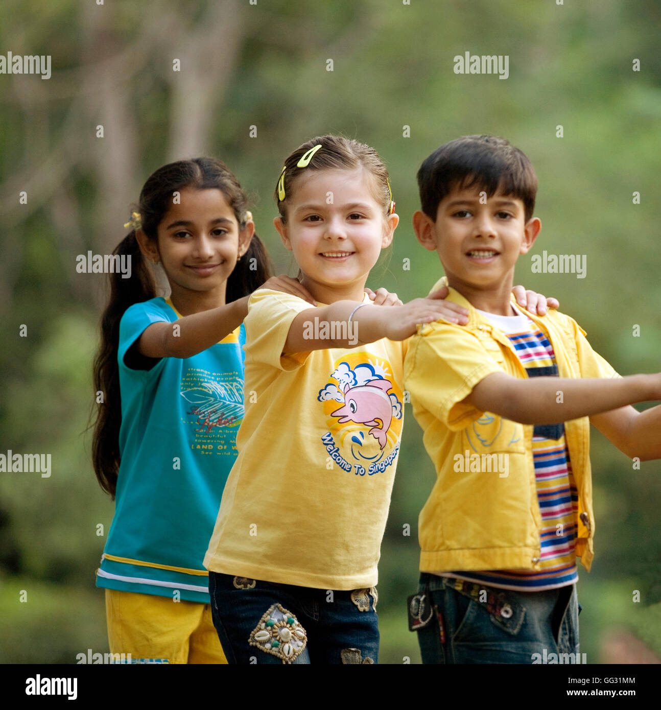 Children in a line Stock Photo - Alamy