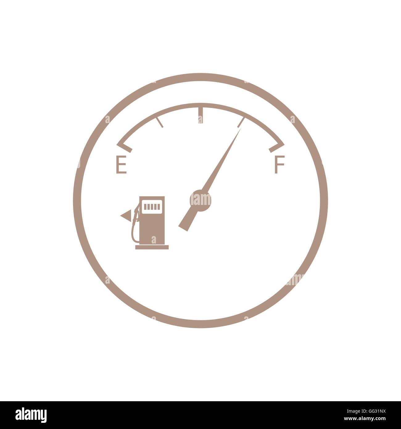 Stylized icon of the automobile fuel sensor on a white background Stock ...