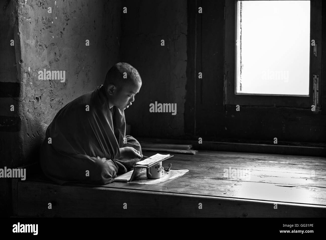 A Lama is preparing his study Stock Photo - Alamy