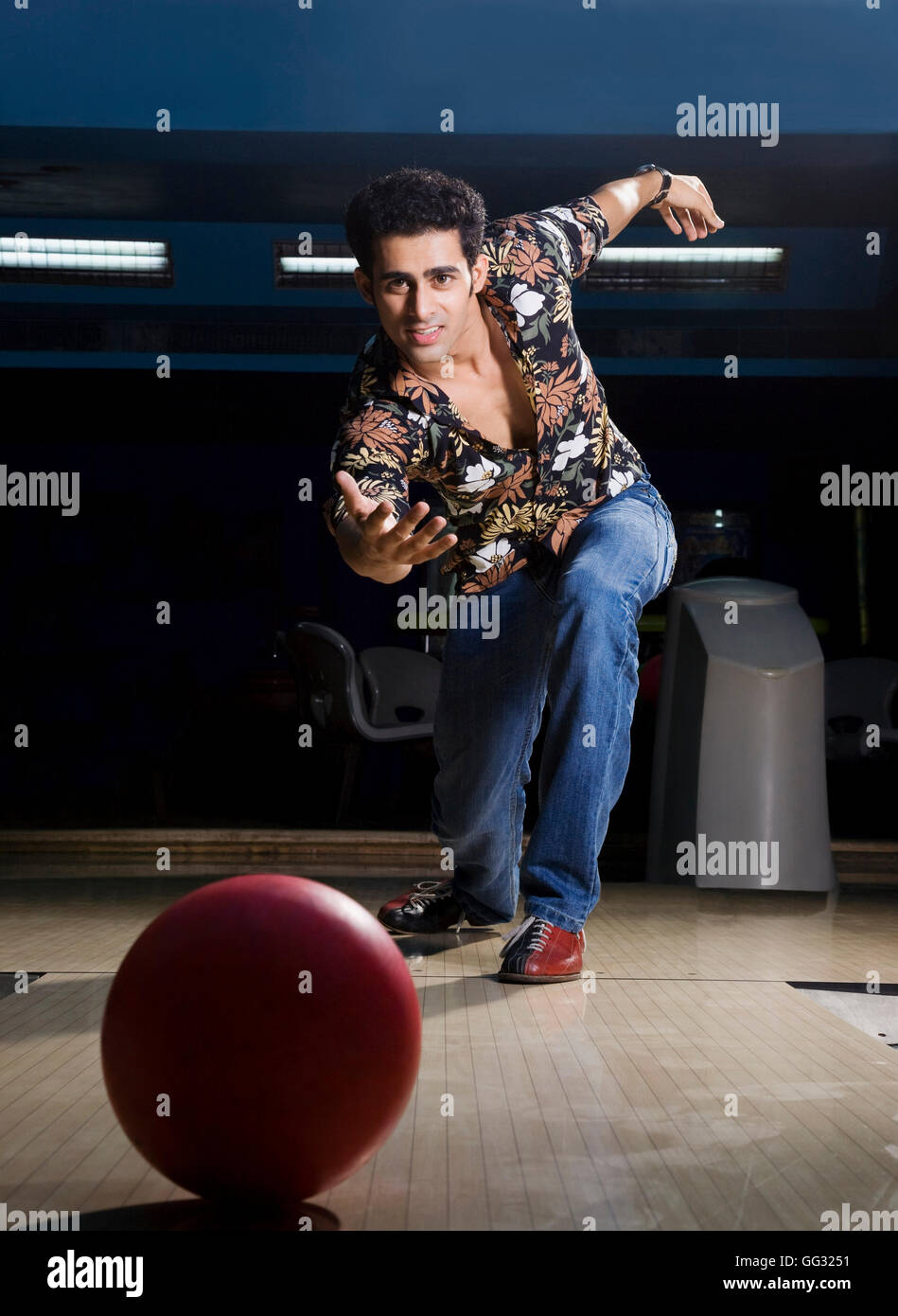 Bowling balls young man hi-res stock photography and images - Alamy
