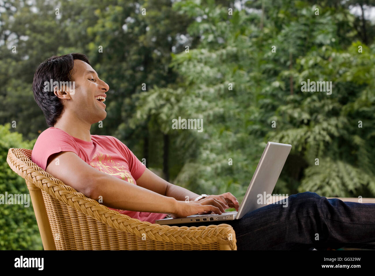 Man enjoying himself Stock Photo - Alamy