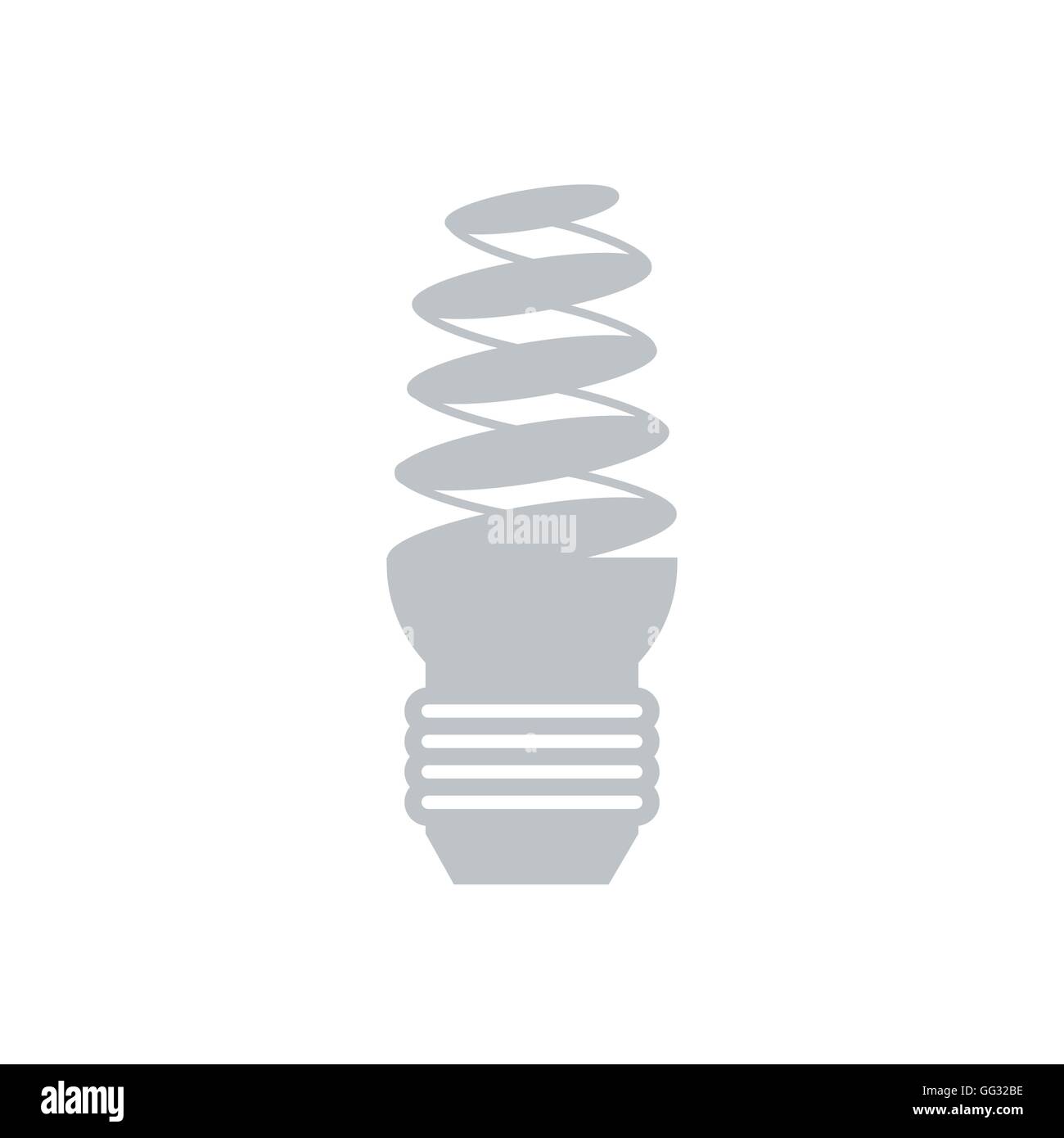 Stylized icon of light bulb on white background Stock Vector Image ...