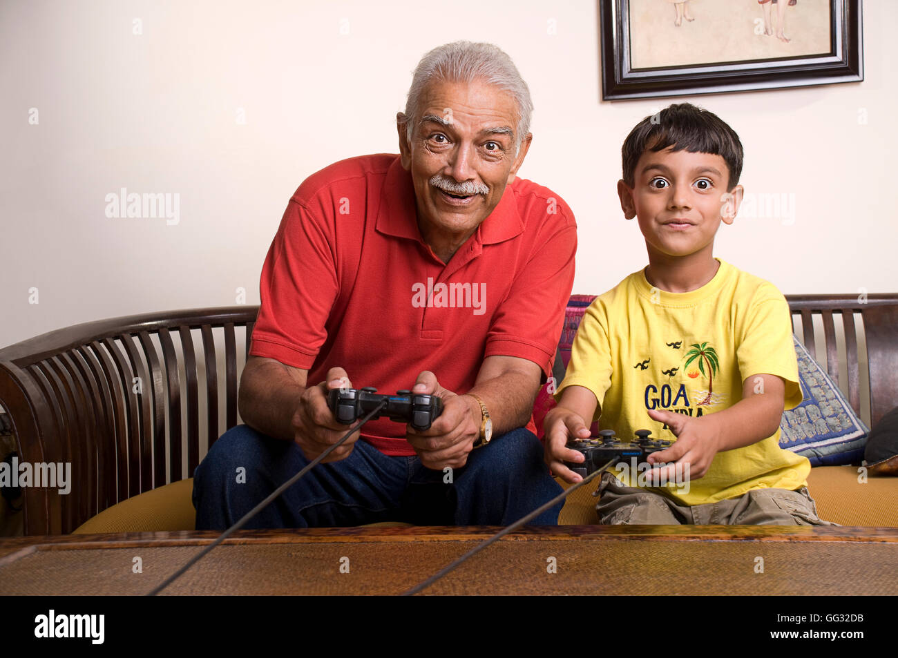 Playing video games Stock Photo - Alamy