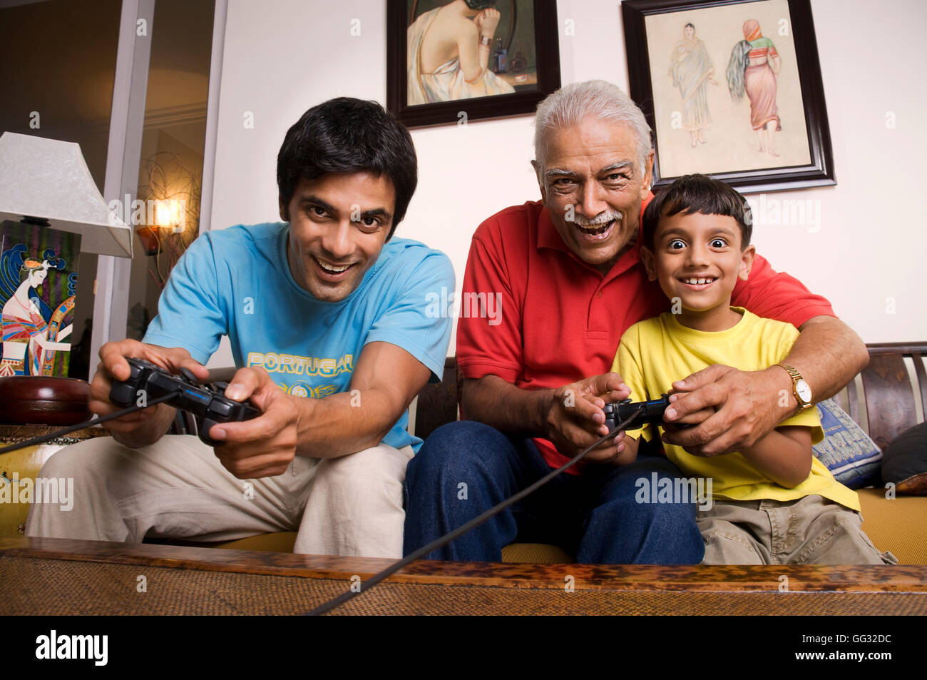Playing video games Stock Photo - Alamy
