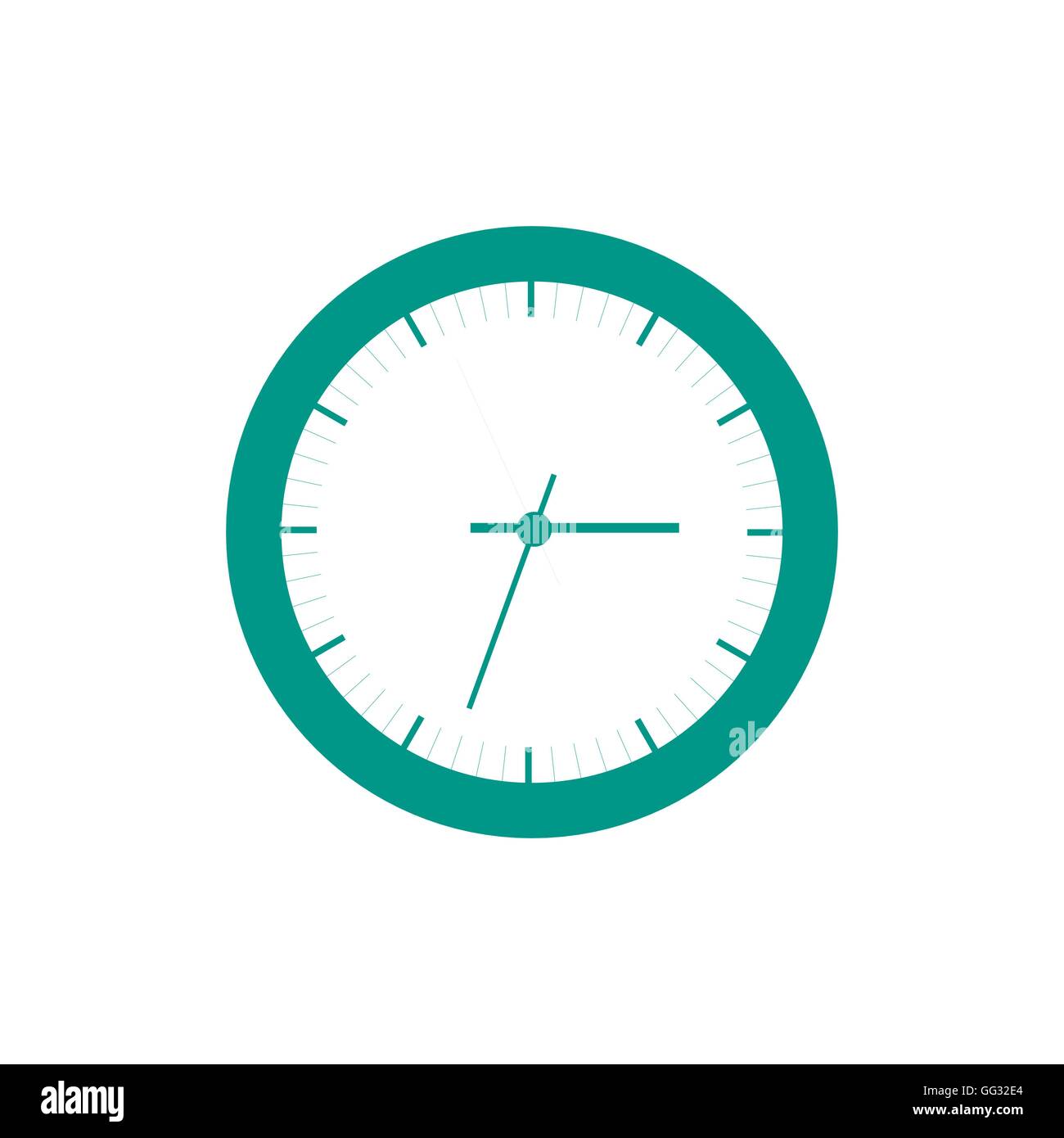 Stylized icon of colored clock on a white background Stock Vector Image ...