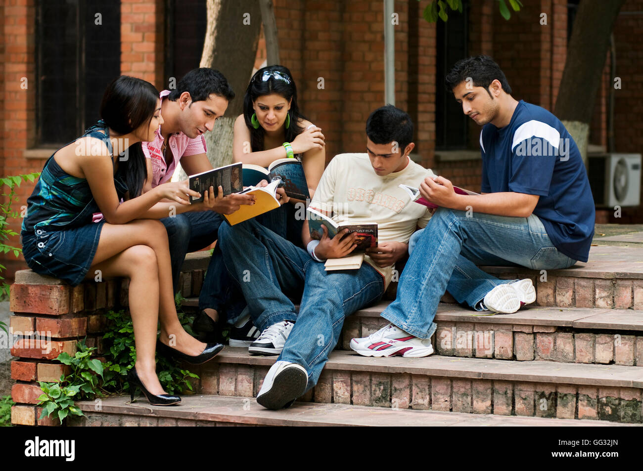 College students studying Stock Photo - Alamy