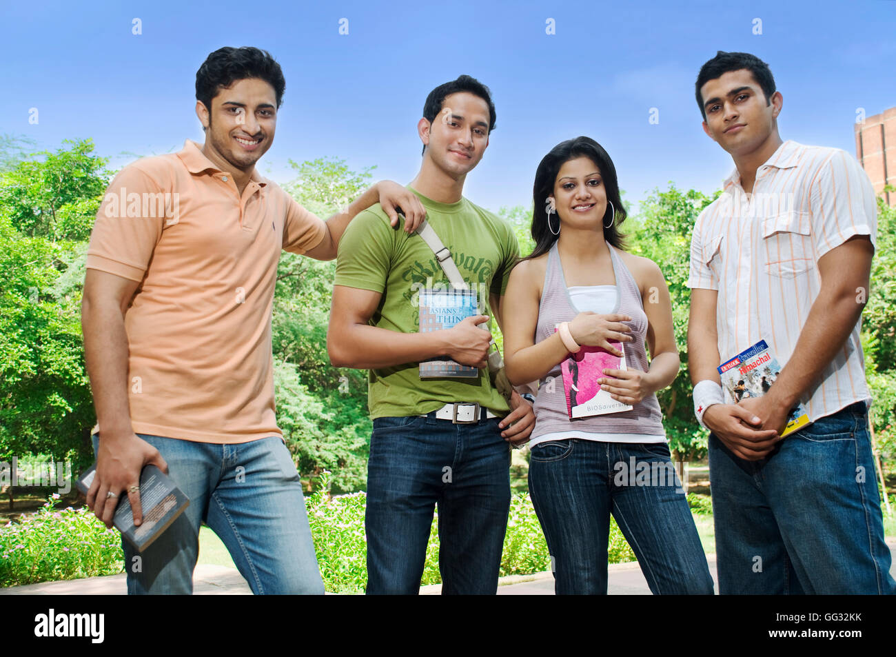 Indian college students posing hi-res stock photography and images - Alamy