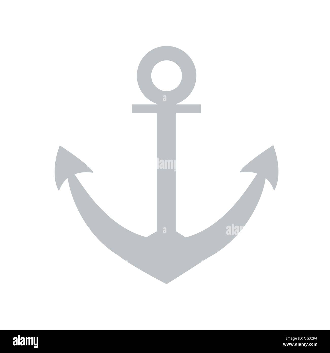 Stylized icon of a colored anchor on a white background Stock Vector ...