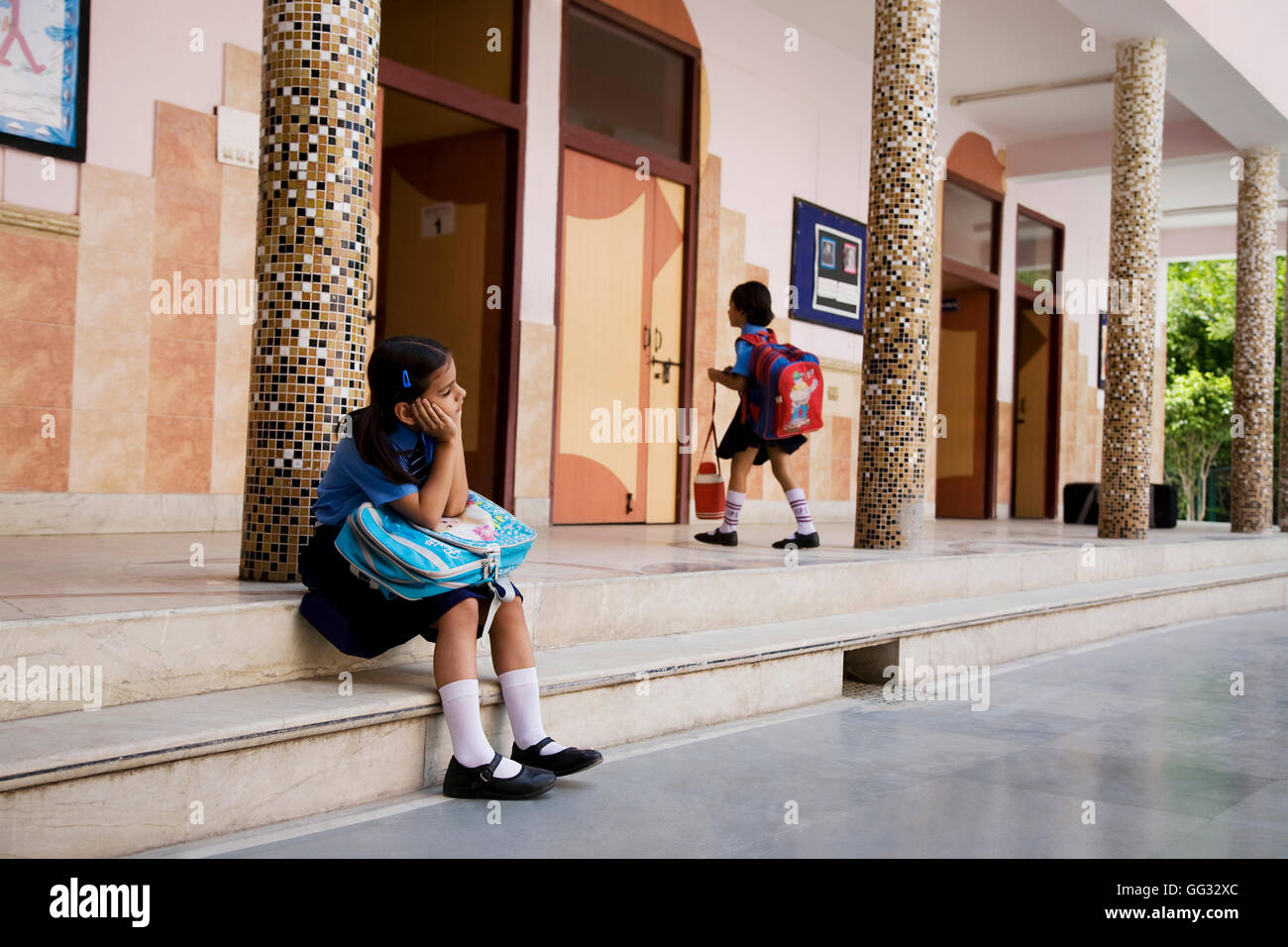 School Children School Uniforms Waiting Stock Photos & School Children ...