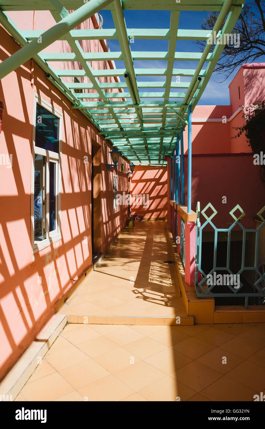 Colorful houses in Morocco Stock Photo - Alamy