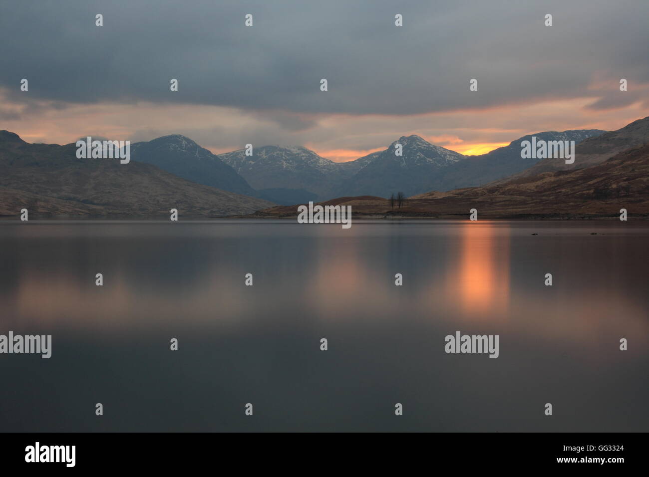 Loch arklet sunset hi-res stock photography and images - Alamy