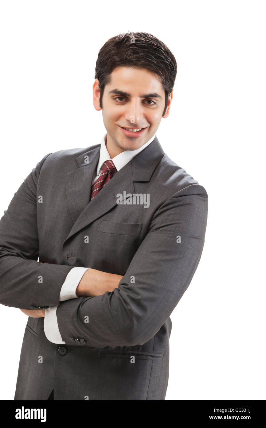 Portrait of well-dressed businessman smiling Stock Photo - Alamy
