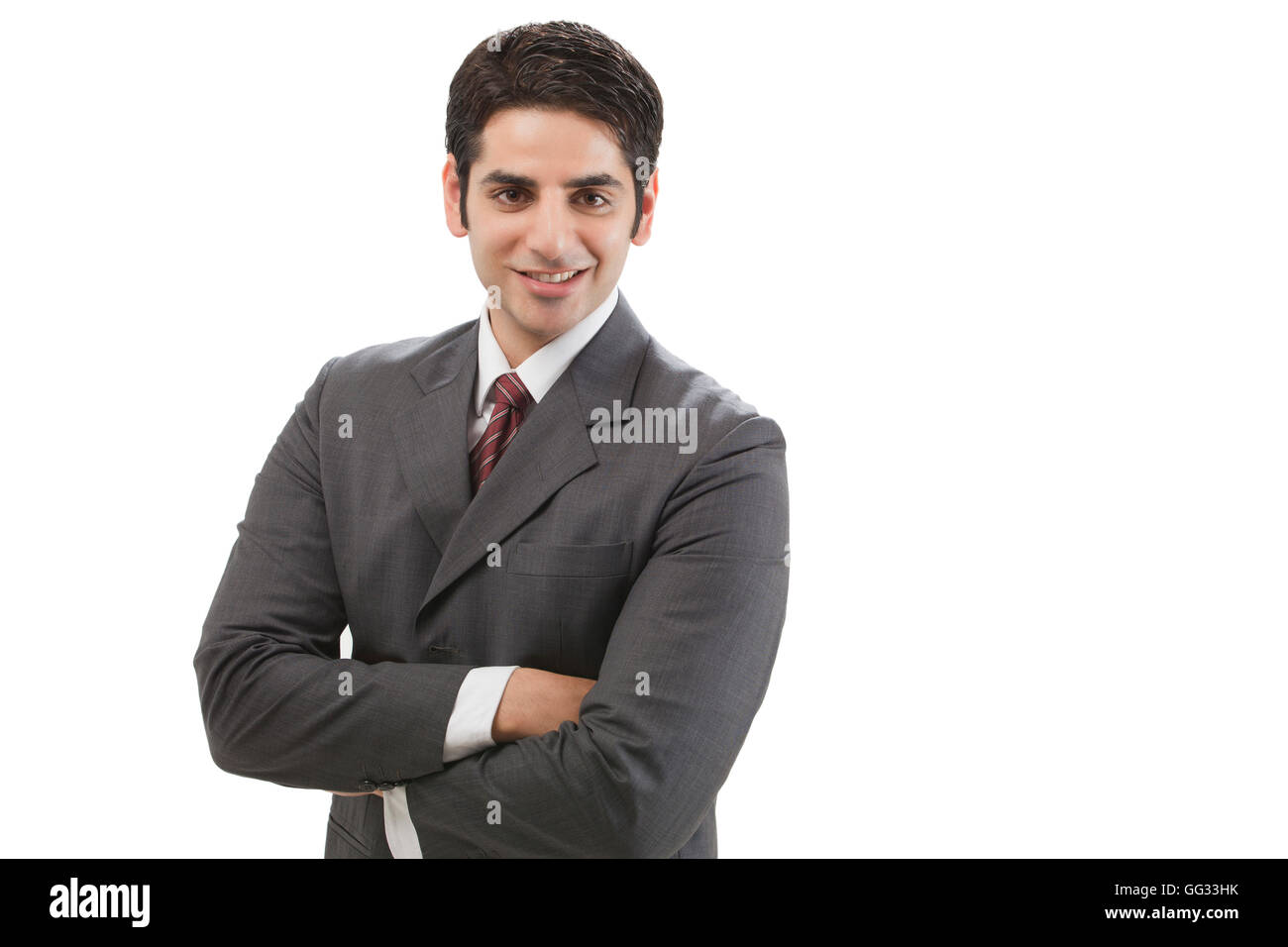 Portrait of smart businessman smiling Stock Photo - Alamy