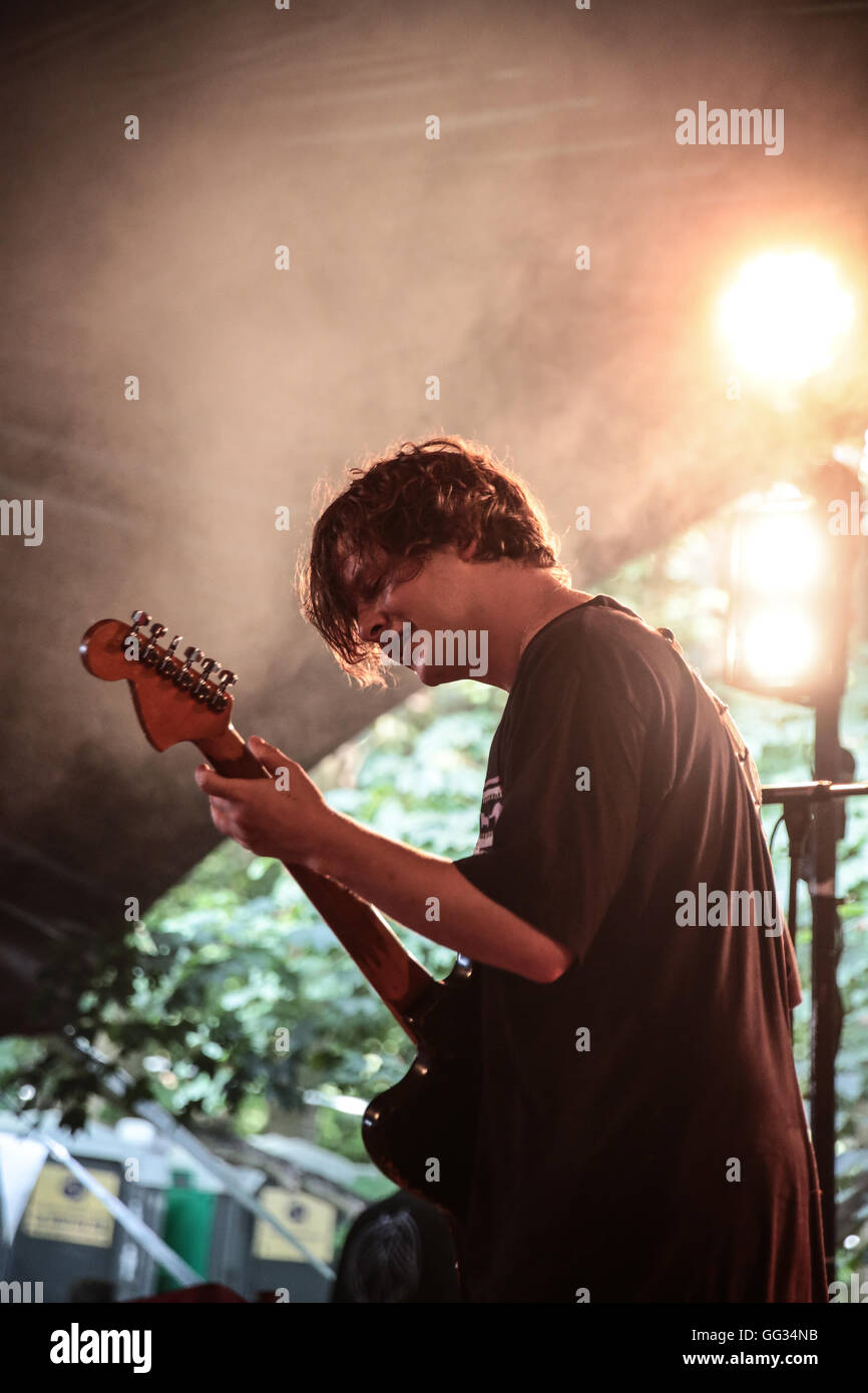 Bill Ryder-Jones performing live on stage at the 2016 Latitude festival ...