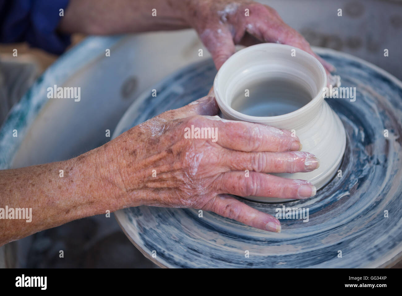 Close-up of potter making pot Stock Photo - Alamy