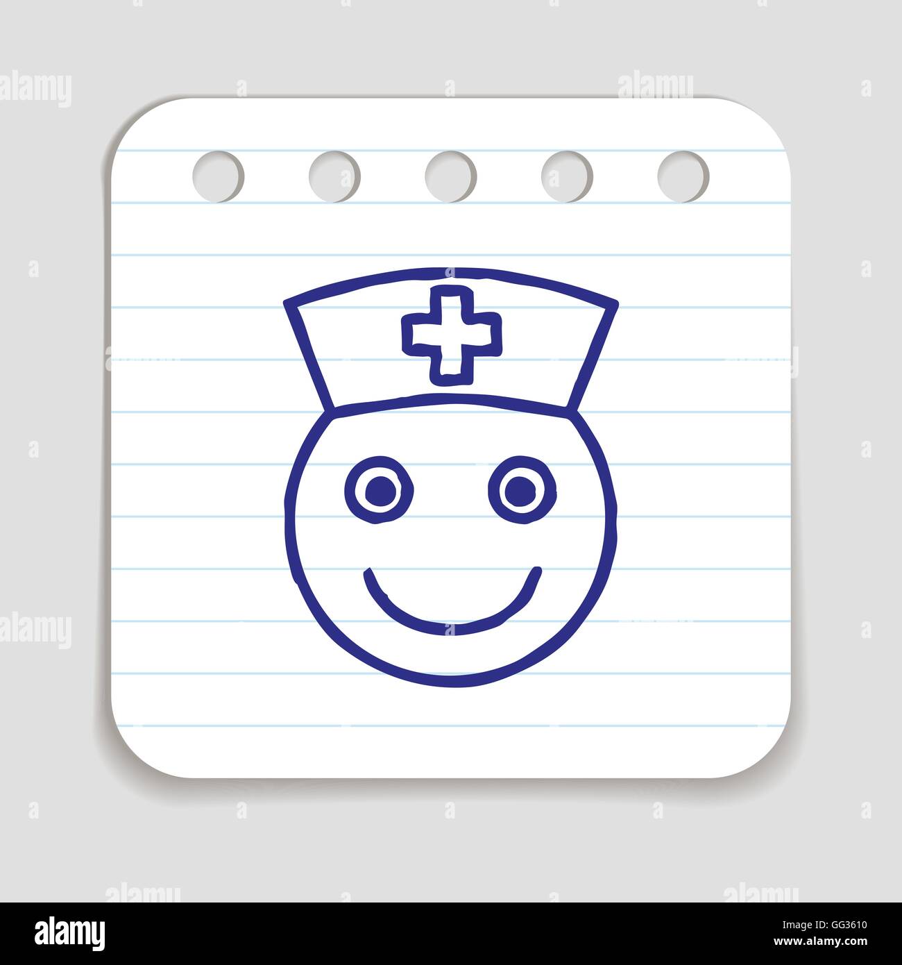 Doodle doctor nurse icon Stock Vector Image & Art - Alamy