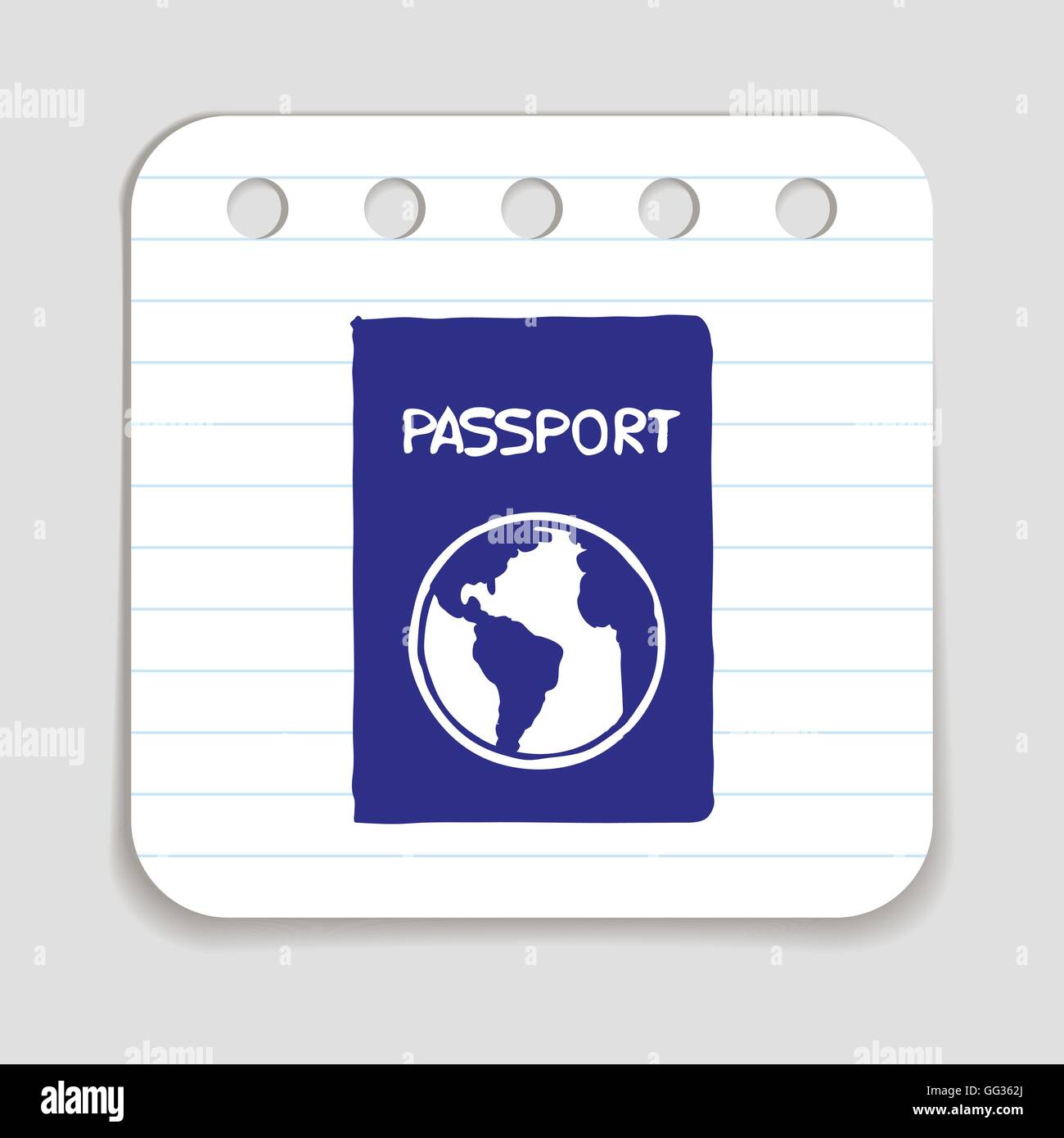 Doodle passport icon Stock Vector Image & Art - Alamy