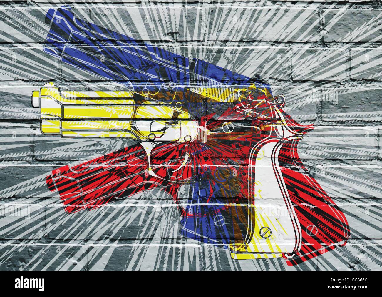 Gun street art hi-res stock photography and images - Alamy