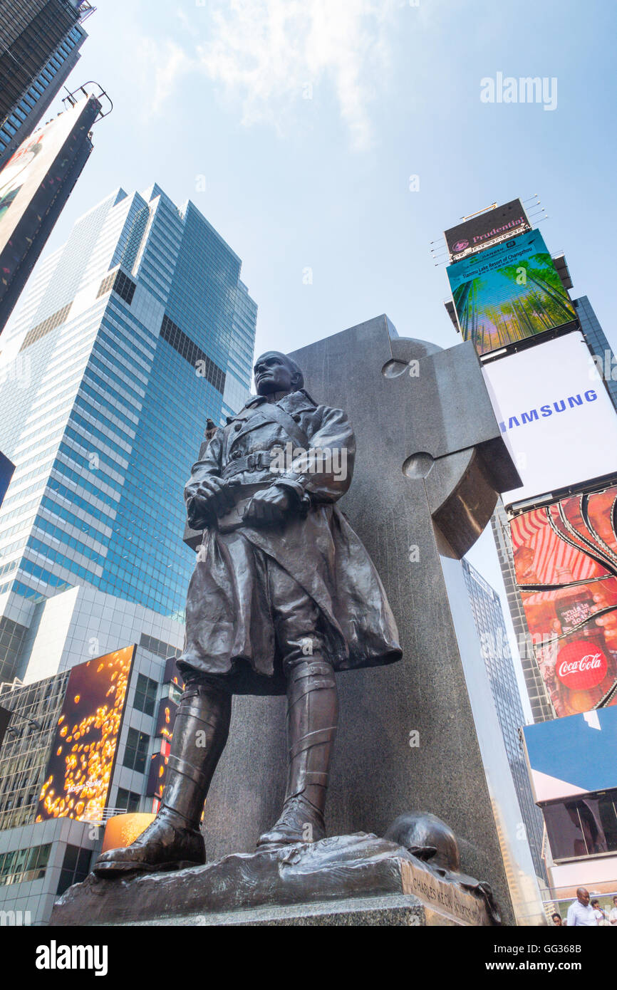 Father Duffy Statue in Times Square, NYC Stock Photo - Alamy