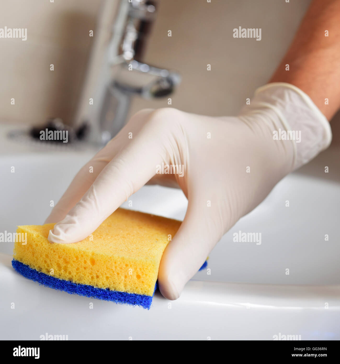 Person cleaning the toilet hi-res stock photography and images - Alamy