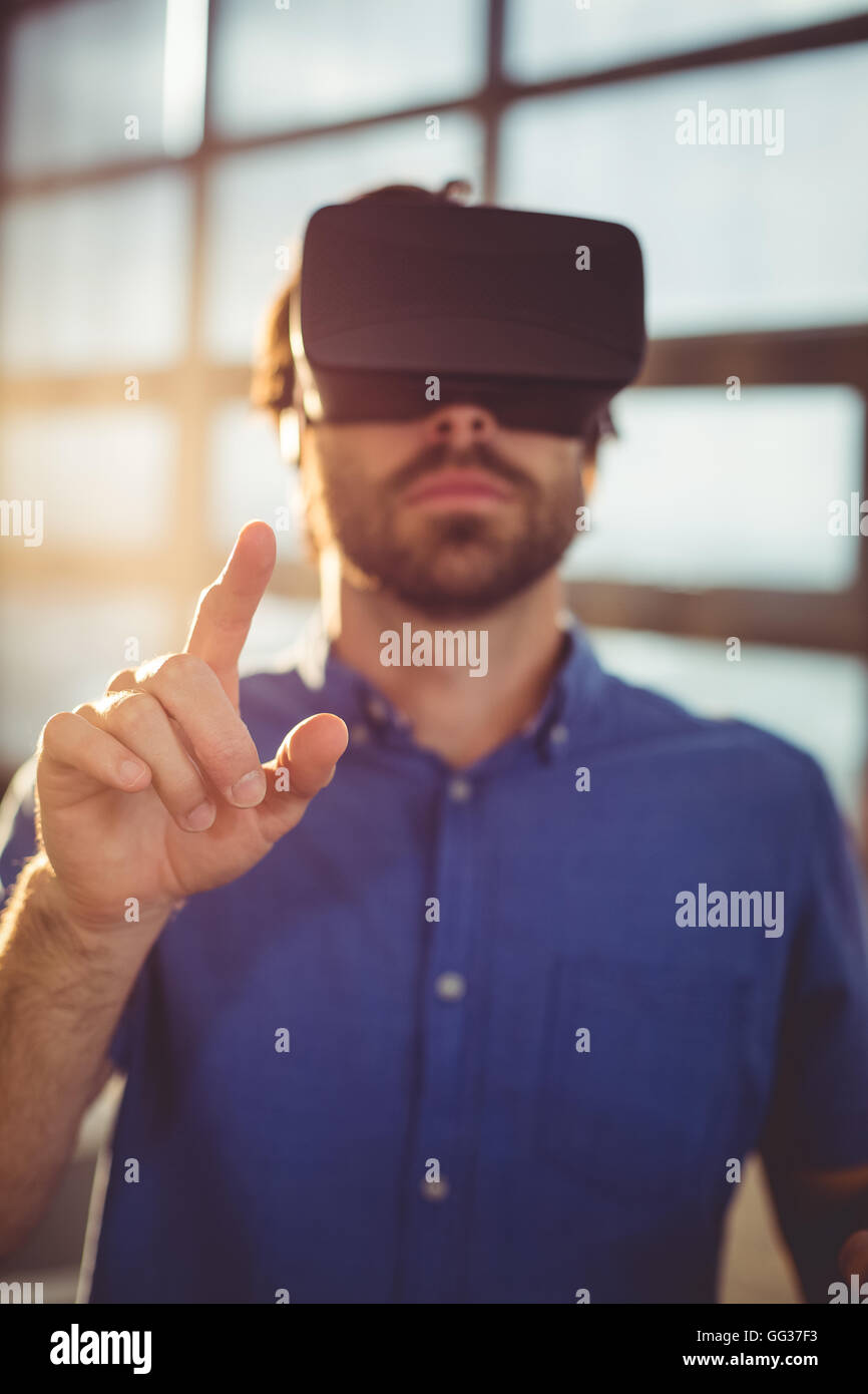 Male executive using virtual hi-res stock photography and images - Alamy